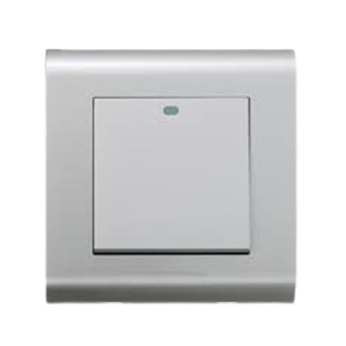 Kevilton Modular Silver 1Gang 1Way Switch – LE.LK