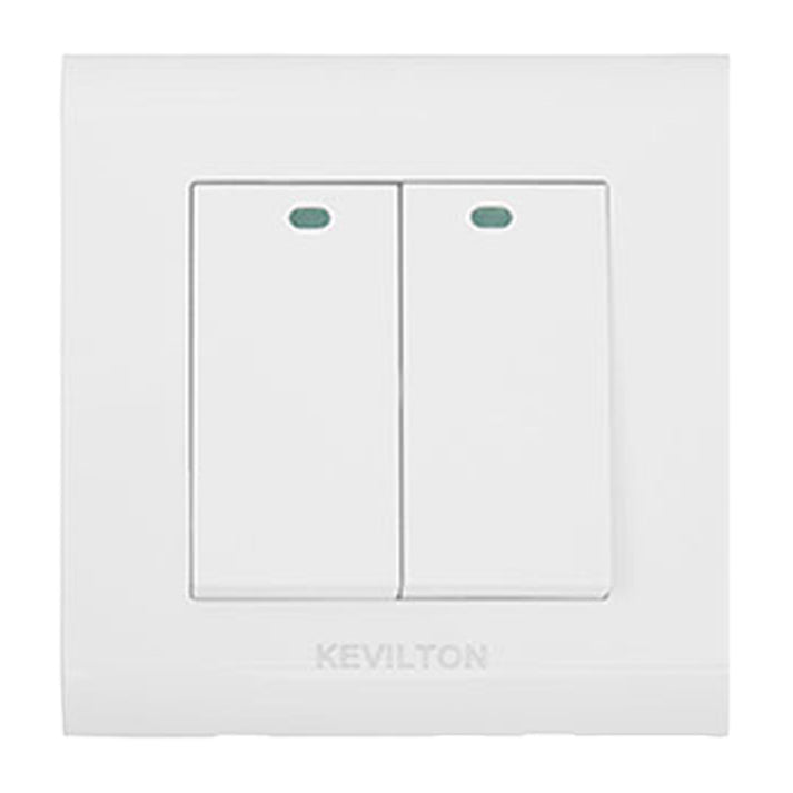 Kevilton Modular White 2Gang 1Way Switch – LE.LK