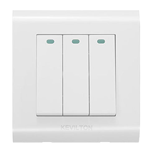 Kevilton Modular White 3Gang 2Way Switch – LE.LK