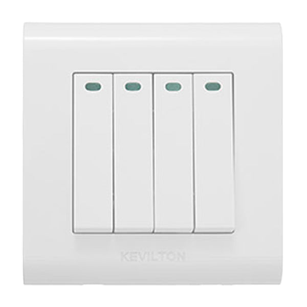 Kevilton Modular White 4Gang 2Way Switch – LE.LK
