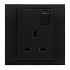 Orange Akoya Black 13A Switched Socket Outlet – LE.LK